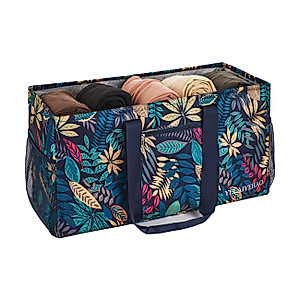 YELAIYEHAO 2 Large Utility Tote Bag, Foldable Collapsible Tote1 bag for Storage Pool Beach Shopping picnic laundry gym utility Luggage