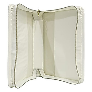 10x7 Inch Personalized Bible Cover – Create Your Own Design, Custom Bible Cover and Carrying Case with Handle – Leatherette Book Covers and Bible Case for Women - White (Freeform)