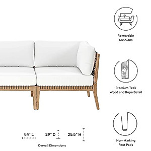 Modway Clearwater Sofas, Gray White