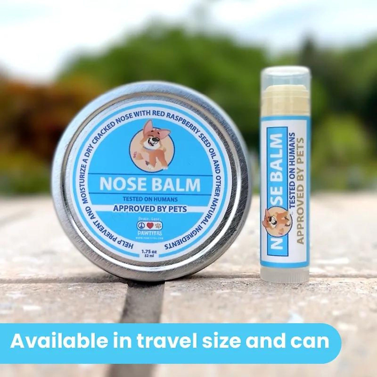 Pawtitas Nose Balm for Dogs for Moisturizers Dry, Chapped, Cracked, and Crusty Dog Noses Providing a Layer of Protection on Your Dog Snout Manufactured with Certified Organic Ingredients 0.15 OZ