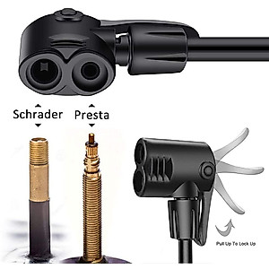 GOBKO Bike Floor Pump with Digital Gauge,Floor Bicycle Pump with Both Presta and Schrader Bicycle Pumps Valves High Pressure 160Psi Multi-Purpose Portable Air Pump for Road Bike MTB Sports Balls