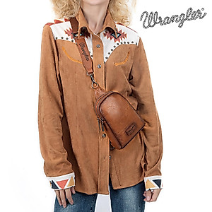Wrangler Small Sling Bag for Women Crossbody Bags Fanny Pack Chest Bag,WG87-210ABR
