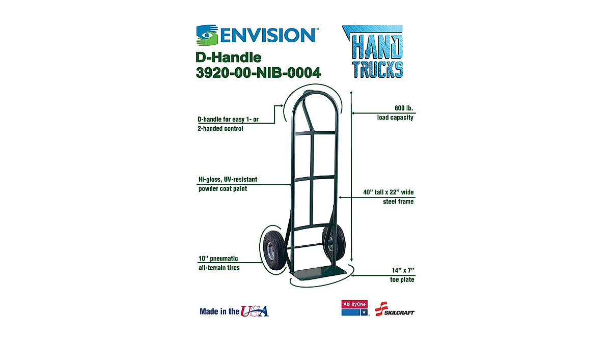Stout ENV-DH800-HT Heavy Duty Hand Truck - 600 lb Capacity
