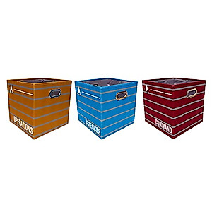Star Trek: The Next Generation 13-Inch Fabric Storage Bin Cube Organizers, Set of 3