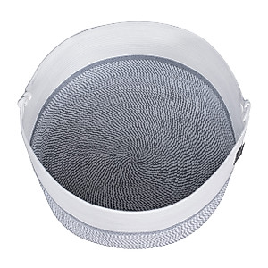 VERSAINSECT ton Rope Basket - Decorative White Storage Bins for Room Organization