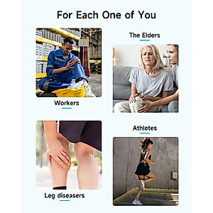 ALLJOY Leg Compression Massager, Leg Massager with Heat for Circulation and Pain Relief, 2 Heat Levels 6 Modes,Foot Calf Knee Thigh Full Leg Massager with Memory Function,Gifts for Men Women