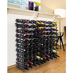 Sorbus Wine Rack Free Standing Floor Stand - Racks Hold 75 Bottles of Your Favorite Wine - Large Capacity Elegant Wine Storage for Any Bar, Wine Cellar, Kitchen, Dining Room, etc (100 Bottles)
