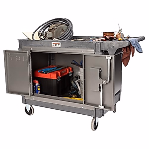 JET PUC-3725 Resin Utility Cart with JT1-126 LOAD-N-LOCK Security System
