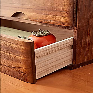 LEYT Wooden Desktop Storage Box with Lockable Drawers, Office Supplies A4/Receipt File Organizer, Flat File Cabinet (Color : A)