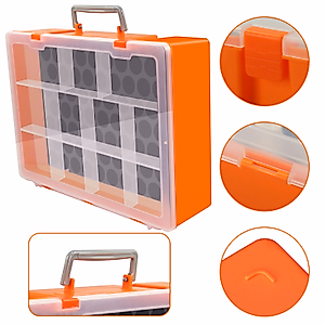 1set Model Paint Organizer with 60 Holes (Diameter 32.5mm) Pigment Bottle Storage Suitcase Dual-layer Portable Box SN03S Miniature Paint Storage