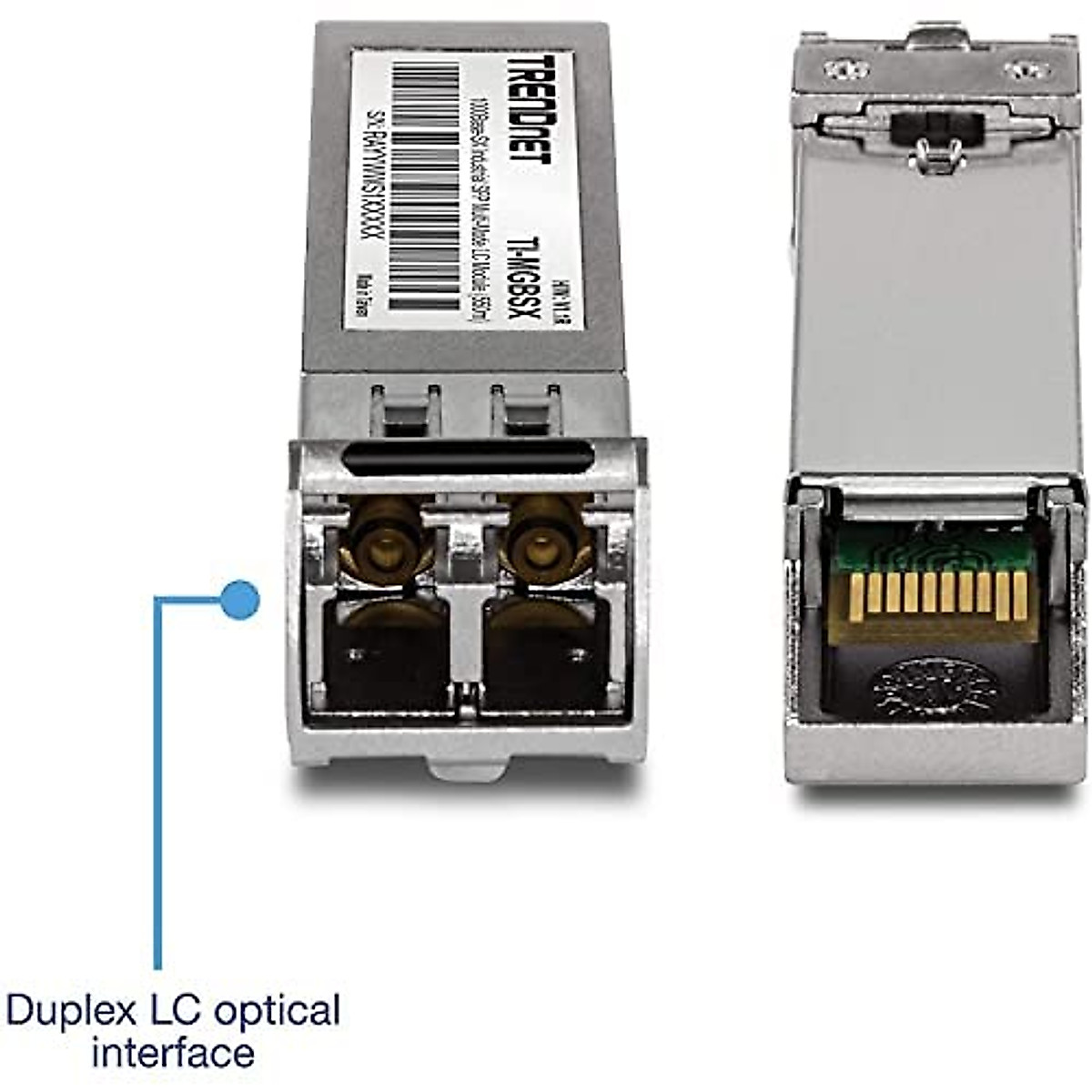 TRENDnet 1000Base- SX Industrial SFP to RJ45 Multi-Mode LC Module, TI-MGBSX, Up to 550m (1,804 Ft), IEE 802.3z, ANSI Fiber Channel, Data Rates up to 1.25Gbps, LC-Type Duplex, Lifetime Protection