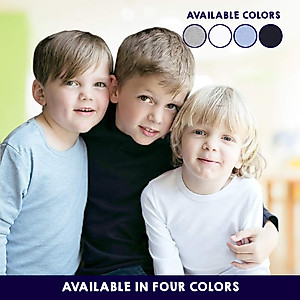 Brix Boys' Long Sleeve Tees - Shirts 4 Pack Cotton Crewneck Multipack Basic T-Shirts.
