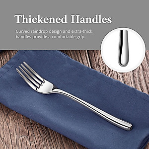 Artaste 56501 Rain II Forged 18/10 Stainless Steel Salad Fork, 7-Inch, Set of 12