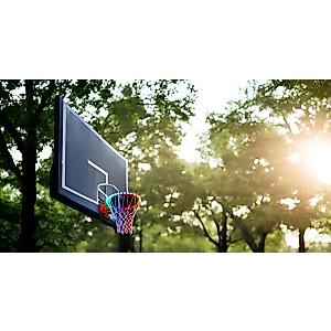 Gute LED Basketball Hoop Lights,Remote Control Basketball Rim Led Light,8 Models Solar Light,Glow-in-Dark,Waterproof,Super Bright String,Ideal for Kids,Adults Playing at Night Outdoors Indoors