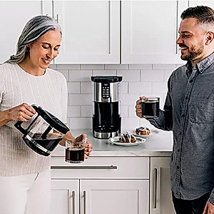 Ninja DCM201 14 Cup XL Coffee Maker PRO, 2 Brew Styles Classic & Rich, 4 Programs Small Batch, Delay Brew, Freshness Timer & Keep Warm, No Permanent Filter or Scoop Included*, Stainless (Renewed)