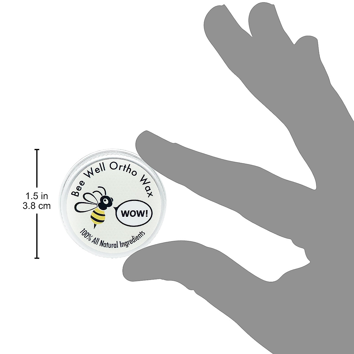 Bee Well Ortho Wax | Pure | All Natural Extra Firm Braces Wax | Protect, Prevent & Relieve Orthodontic Braces Discomfort & Mouth Pain | 2 Recyclable Jars | 150 Total Pieces of Wax for Braces