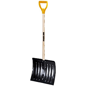 True Temper 1640700 Steel Snow Shovel with D-Grip Hardwood Handle 18 Inch