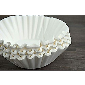 Bunn 6001 500 Count Brew 12-Cup Commercial Coffee Filter, White, Fluted Paper Basket Coffee Ware, Case of 500 Sheets by AMZ Empire