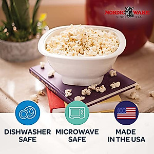 Nordic Ware Microwave Popcorn Popper, 12 Cup, White
