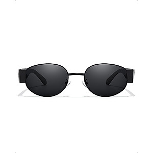 SODQW Retro Oval Sunglasses for Women, 90s Vintage Designer Ladies Shades Trendy Fashion Sun Glasses