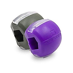 Jawzrsize Pop N Go and Custom Fit Jaw Enhancer Bundles- Jaw, Face, and Neck Exerciser and Toner (Custom Fit Advanced & Elite Bundle, Purple & Green)