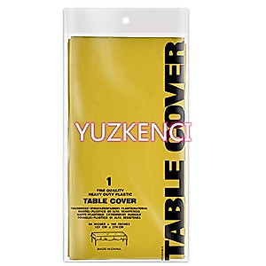 YUZKENCI Assorted Color 6 Pack Premium Disposable Plastic Tablecloth 54 Inch. x 108 Inch. Rectangle Table Cover