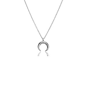 LANG XUAN Message Card Moon Pendant Necklace Friendship Unicorn Good Luck Elephant Pendant Chain Necklace with Gift Card