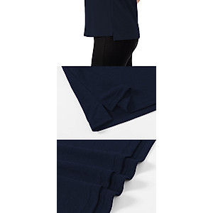 YSENTO Ladies Golf Shirts Apparel Clothes Outfits Sleeveless 1/4 Zip Dry Fit UPF 50+ Tennis Polo Tank Tops Navy Size L