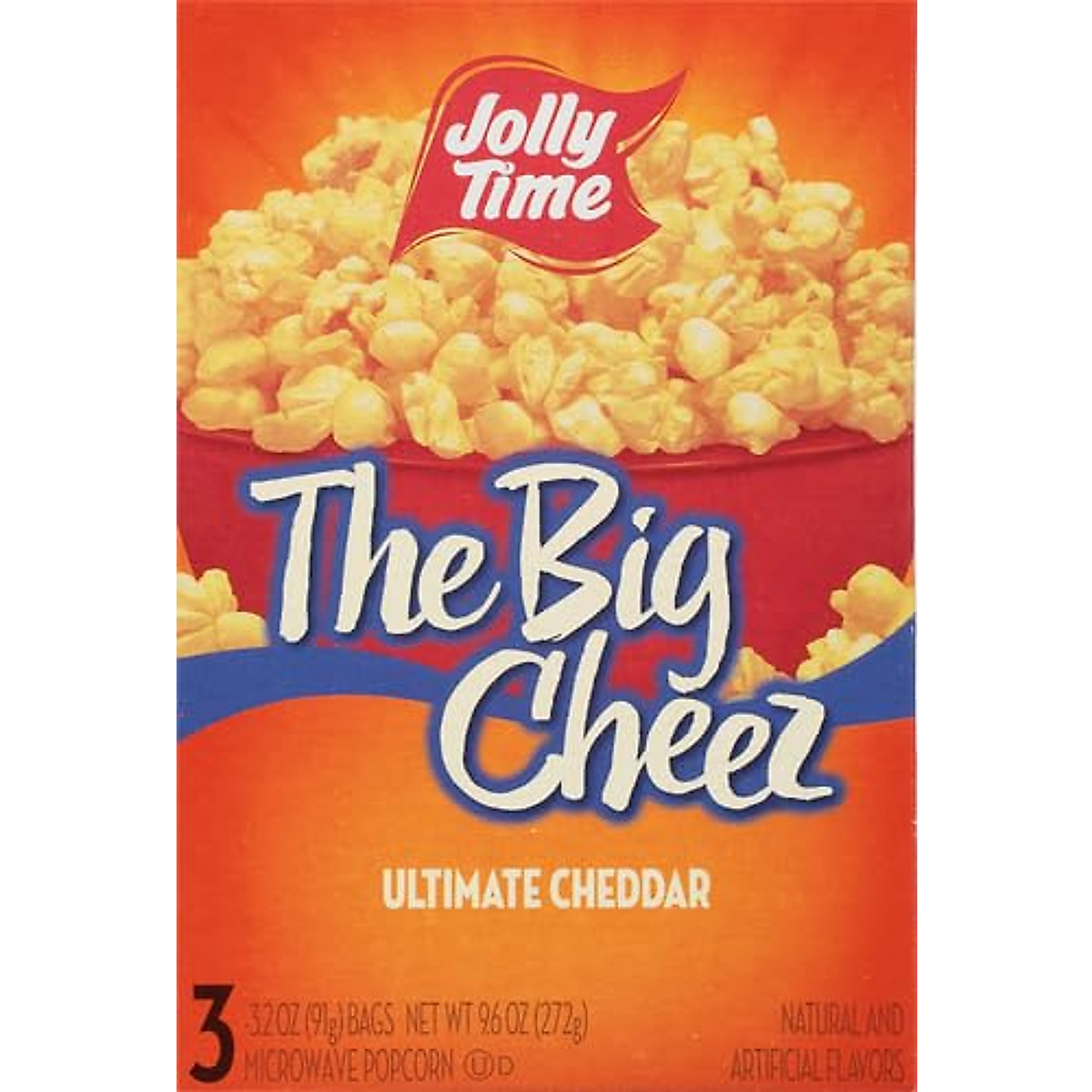 Jolly Time The Big Cheez Cheddar Cheese Microwave Popcorn, 3 Count (Pack of 1)