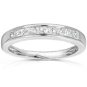 Kobelli Diamond Band 1/2 carat (ctw) in 14kt White Gold, Size 7.5, White Gold