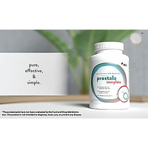 REX GENETICS Prostala Complete - Prostate Support for Men PER 3 Tablets 90 Counts | Saw palmetto extract | Lycopene | Pumpkin seed oil