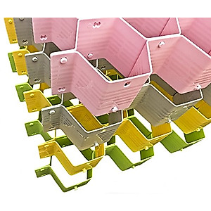 Zoie + Chloe 18-Compartment Honeycomb Drawer Divider Organizer - Underwear Socks Bras Ties Belts Scarves