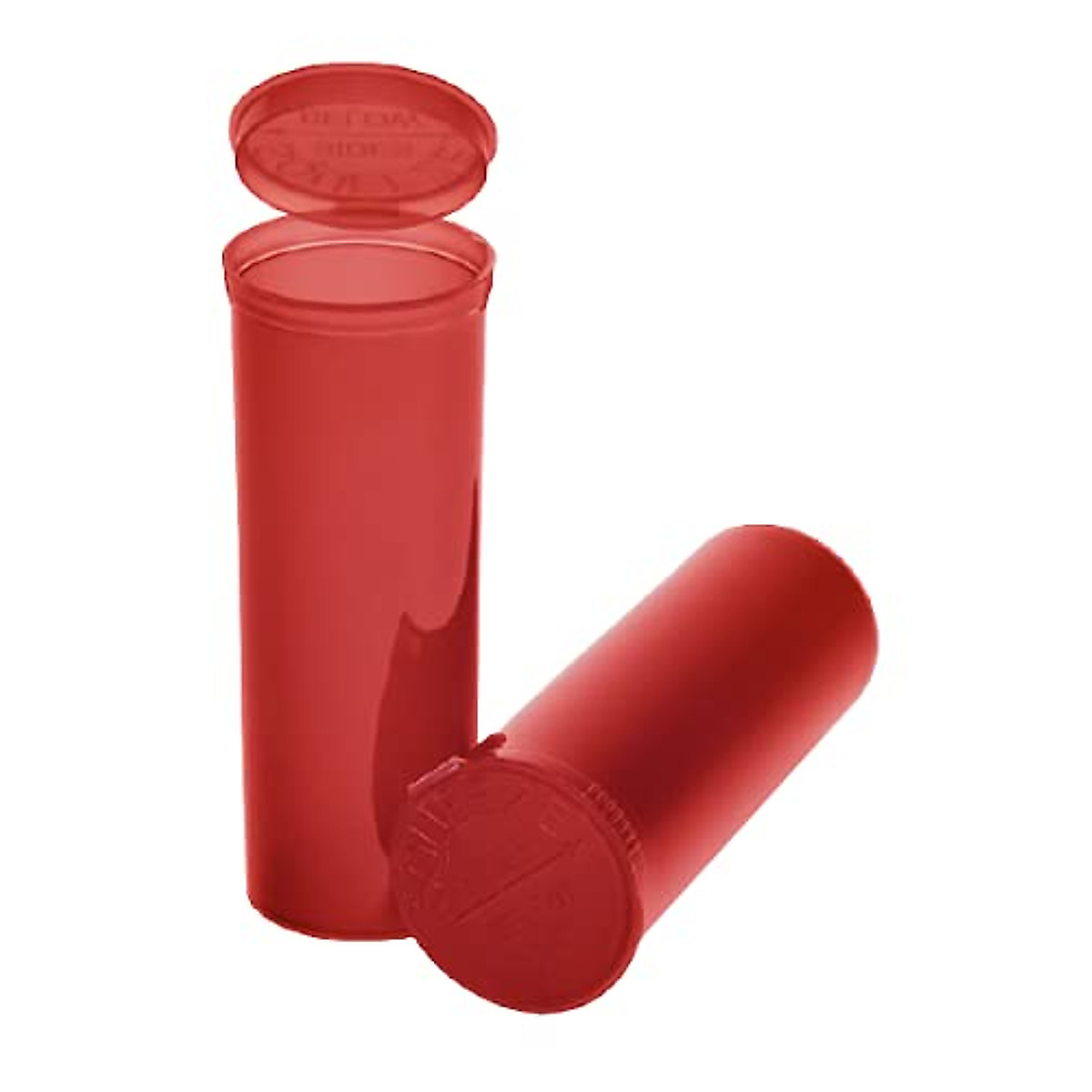 Philips Empty Prescription Pop Top Vial Made in USA Pack of 75 Dry Herb Containers with Child Resistant Translucent Red Color 60 Dram Medical Pharmacy Pill Bottles