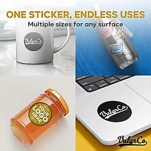 VulgrCo Custom Design Your Own Personalized Labels Stickers Decals Text Name Image Photo 120 Pack