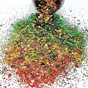 Terrain's a Harmonious Blend of Mixed Size Colour Changing Glitter. Available in 7 Sizes. (10gm Bag)