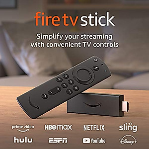Certified Refurbished Fire TV Stick with Alexa Voice Remote (includes TV controls) | HD streaming device | 2020 release