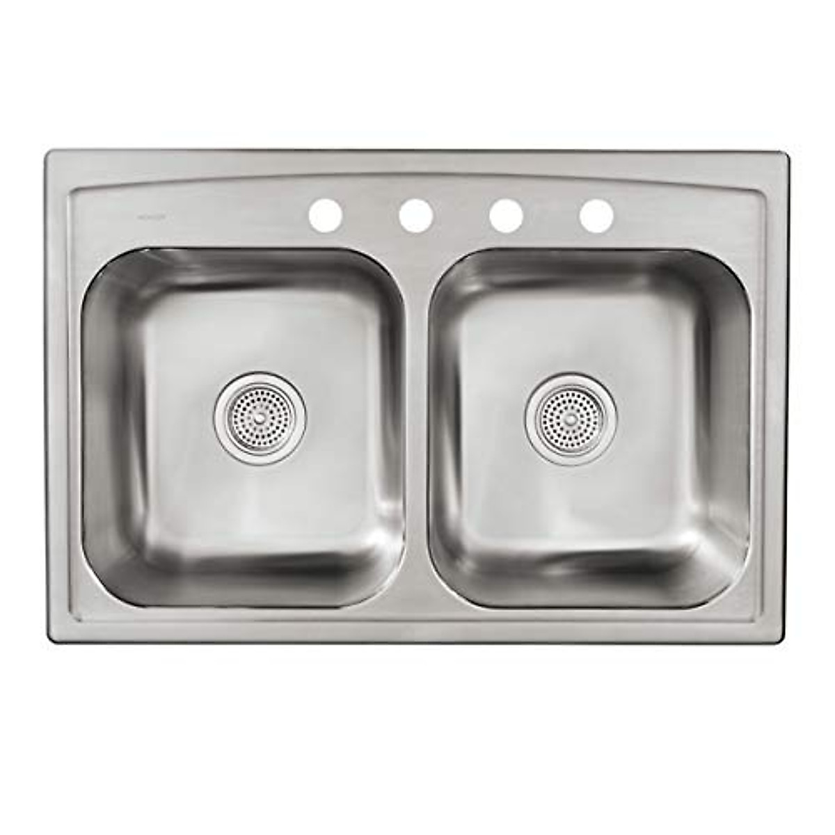Kohler R3847-4-NA Toccata 22"x33" Double-Basin Stainless Steel Drop-in 4 Hole Kitchen Sink