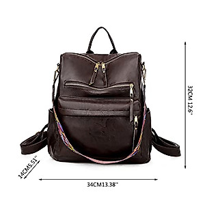 Women Backpack Fashion Leather Backpack Purse For Women Large Designer Travel Ladies Fashion Neoprene (Grey, One Size)