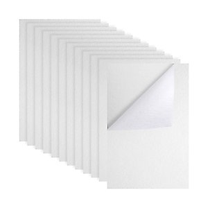 AIEX 12 Sheets Self Adhesive Felt Sheets, 7.9x11.8inch Sticky Back for Crafts Drawer Liner Jewelry Box DIY (White)