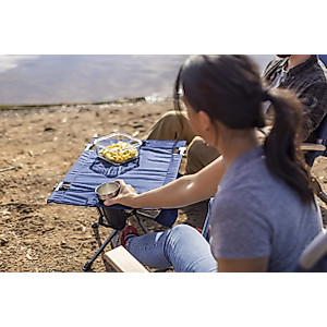 Sport-Brella SunSoul Portable Folding Table for Outdoor Camping, Picnics, Tailgates, and Beach Navy
