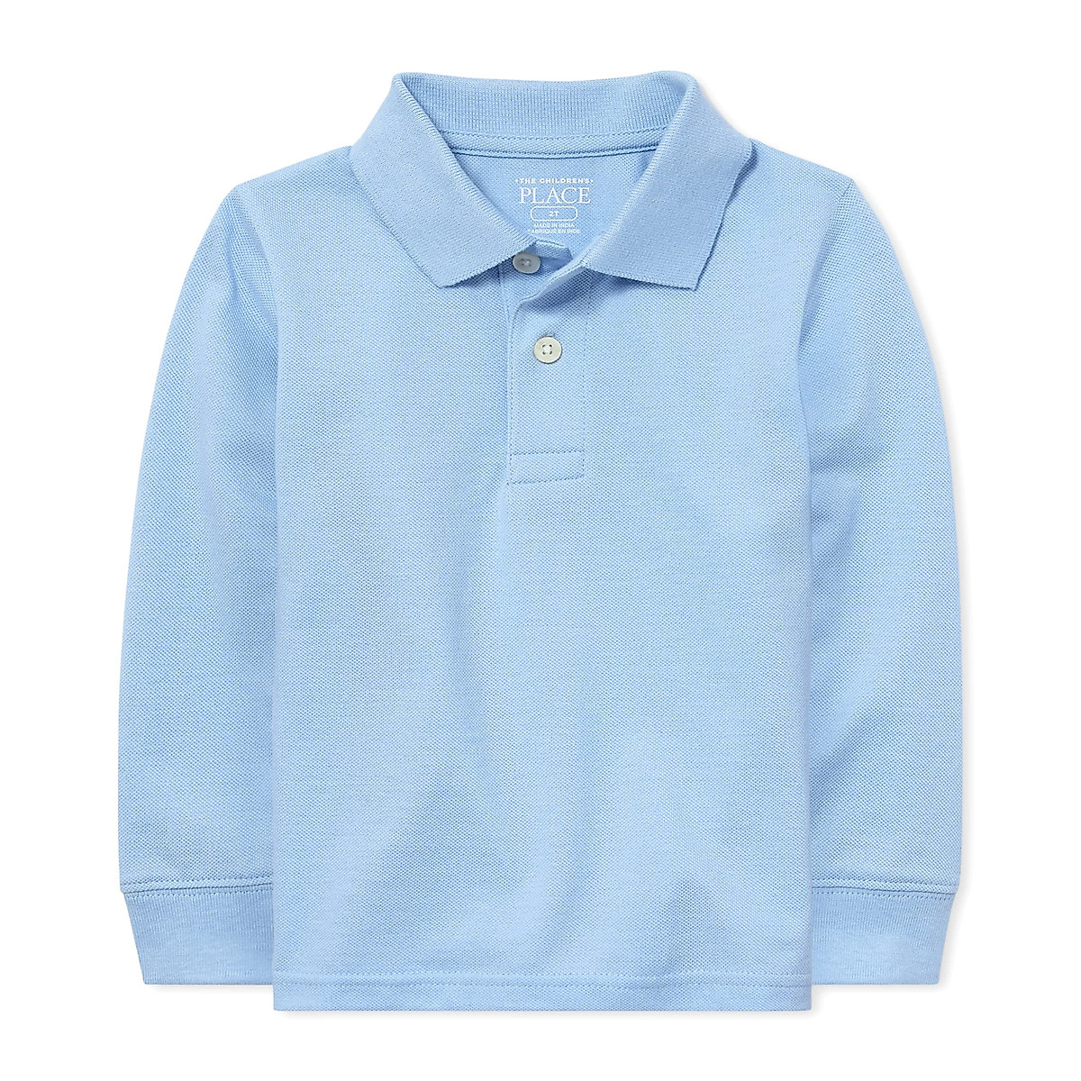 The Children's Place Baby Boys and Toddler Boys Long Sleeve Pique Polo, Brook, 5T