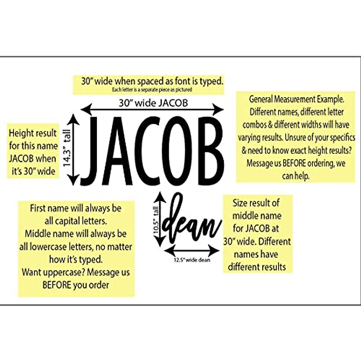 Custom Name Sign - First and Middle Name Sign - Personalized Wood Name Decor, Nursery Decor