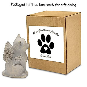 Tsyulog Cat Angel Memorial Figurine, Cat Memorial Gifts, Losing a Cat Sympathy Gift, Cat Gifts for Cat Lovers, Passed Away Cat Gift, Sculpted Hand-Painted Figure