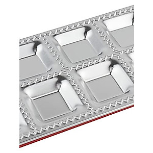 Ravioli Maker & Ravioli molds Tool-12 Hole Round Mold Italian Pasta Italian Tray Kit With Rolling Pin (Square)1