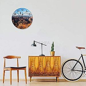 Vintage Wall Clock Grand Seen, Round Wall Clock 10 Inch for Kitchen Living Room Bedroom Home