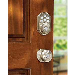 Kwikset 99090-018 SmartCode Keyless Electronic Keypad Deadbolt, SmartKey Re-Key Security, Pack of 1, Satin Nickel
