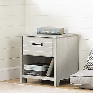 South Shore Ulysses 1-Drawer Nightstand, Winter Oak