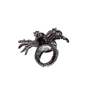 TrendyFashionJewelry Women Fashion Jewelry Spider Ring - Black Metal One Size Elastic Band Insect Scary