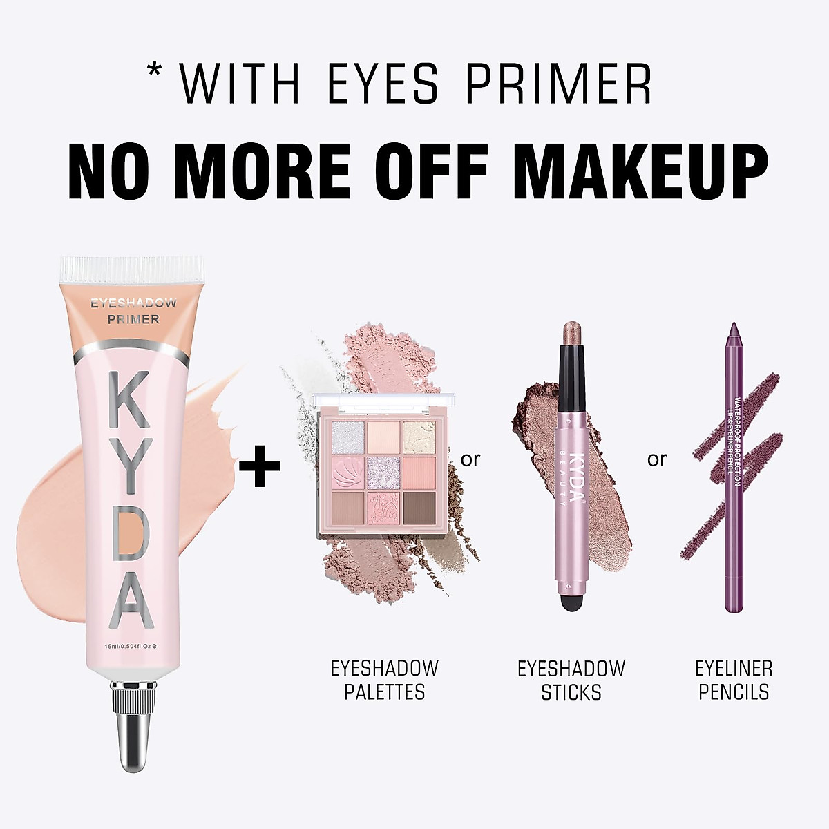 Ownest 3 Colors Eyeshadow Makeup Primer,Liquid Matte eyeshadow primer Base,Waterproof Long Lasting Makeup-Set A