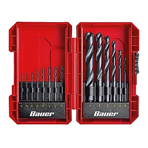 BAUER 14 pc Black Oxide Drill Bit Set